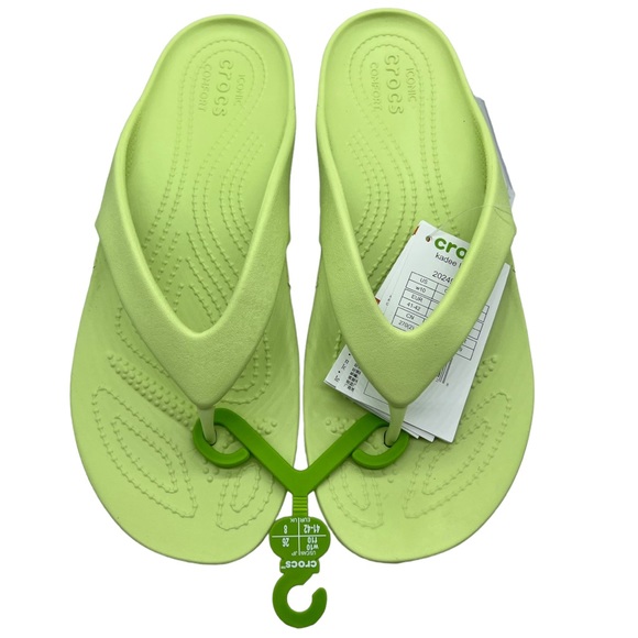 CROCS | Shoes | New Crocs Kadee Ii Flip Flop Sandals M 9 L 1 Green 42 ...